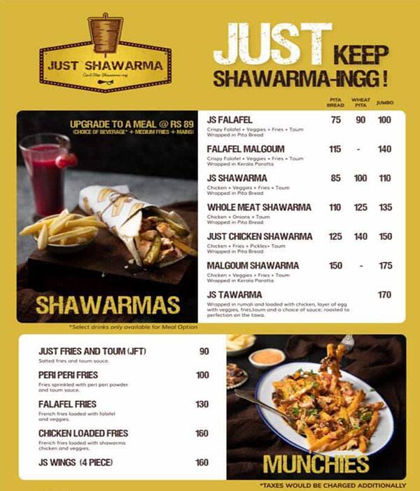Menu at HOUSE OF SHAWARMA, Mysuru