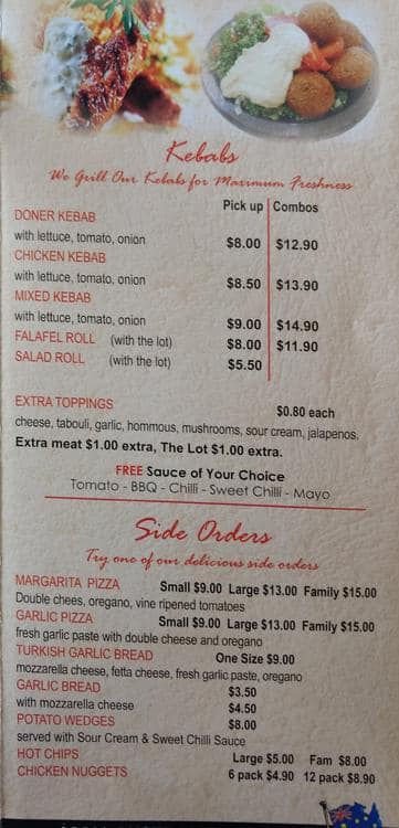 Menu at Moorebank Pizza & Kebab House pizzeria, Moorebank, 29/42 ...