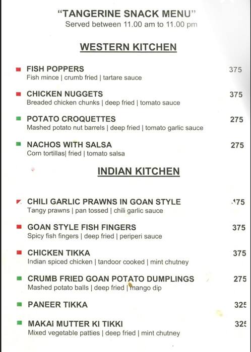Menu at Sake - The Zuri White Sands Resort, Reis Magos