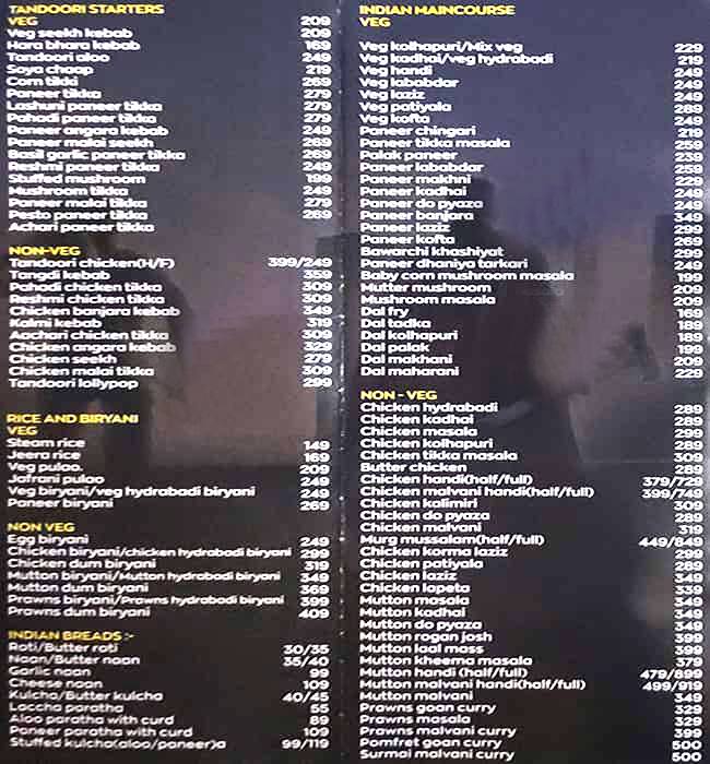 Menu of Stark Bistro, Dombivali East, Thane