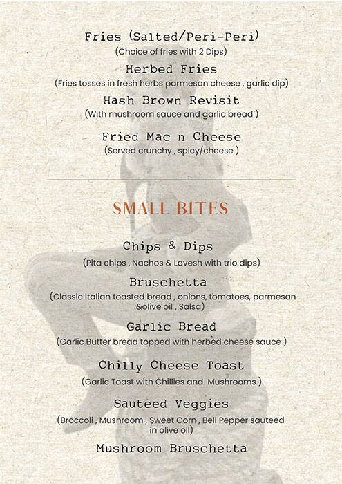 Menu at The Caffe Dante, Jaipur