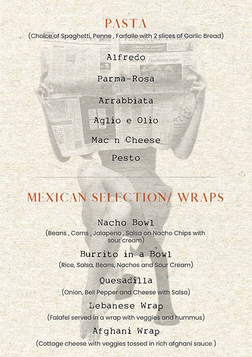 Menu at The Caffe Dante, Jaipur
