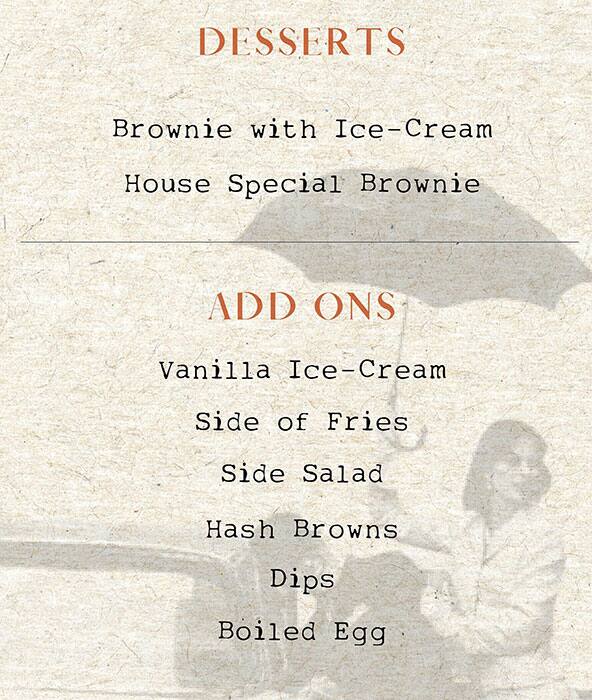 Menu at The Caffe Dante, Jaipur