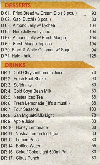 Menu at North Park Noodles restaurant, Quezon City, Ground Flr