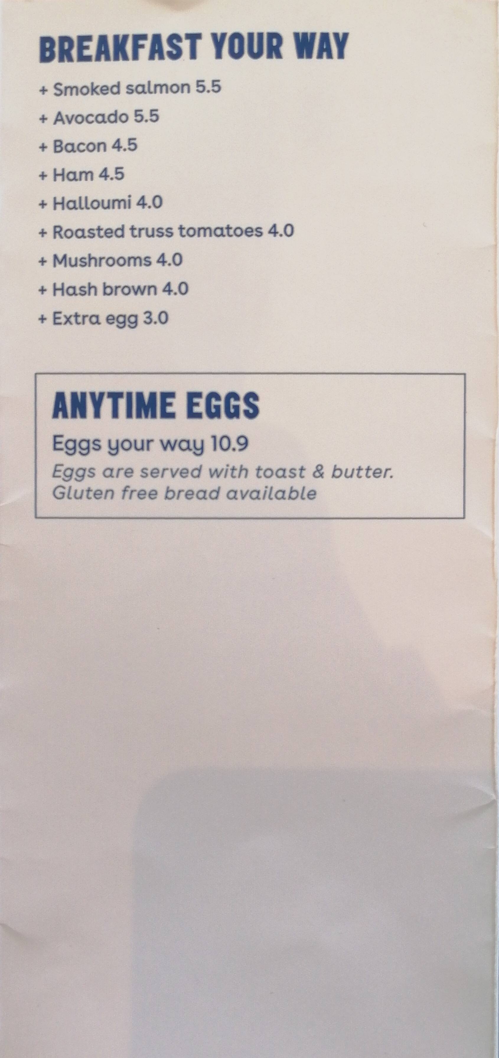 Menu at Jamaica Blue cafe, Silverdale, Shop 17