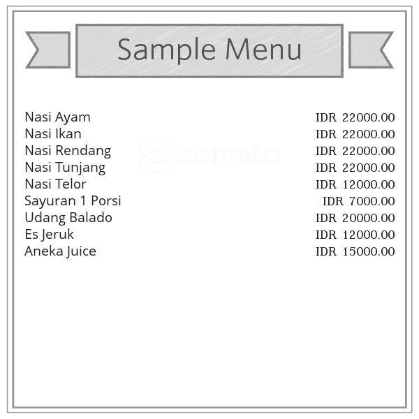 Menu at Sari Minang Baru, Central Jakarta, Jl. Tanah Abang I No.6