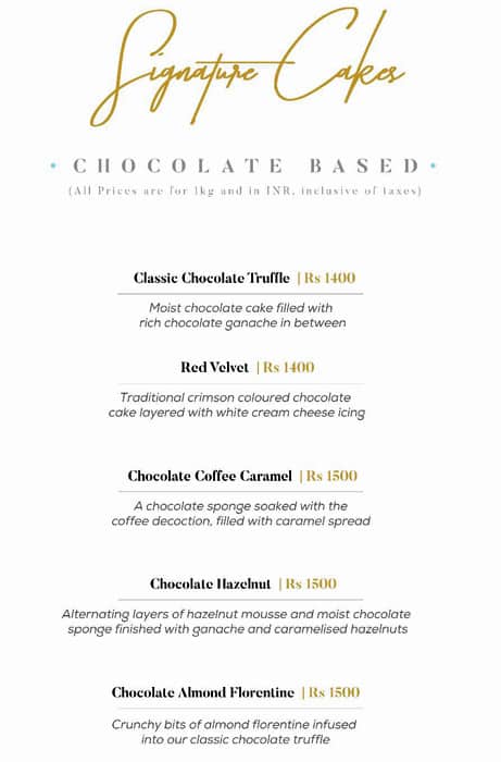 Velvet Patisserie Menu, Menu for Velvet Patisserie, Banjara Hills ...