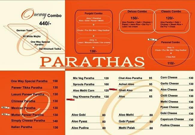 Menu at One Way Foods, Pune, Suchit Riddhi-Siddhi Apts.Near indian oil ...