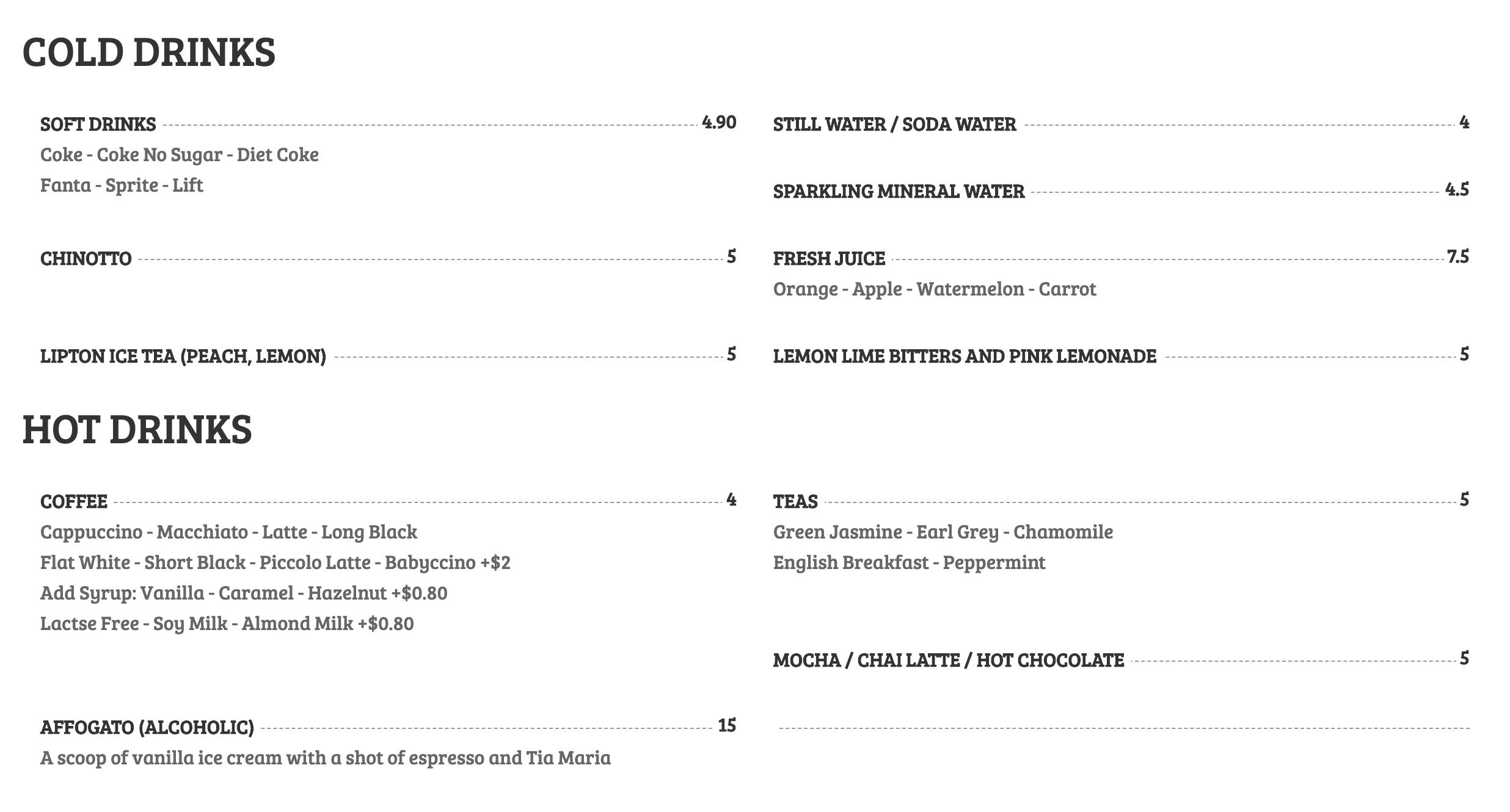 Menu at La Piazza Wood-fired Pizzeria and Restaurant, Brighton-Le-Sands