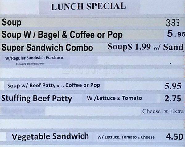 Menu at Cafe Divine, Mississauga