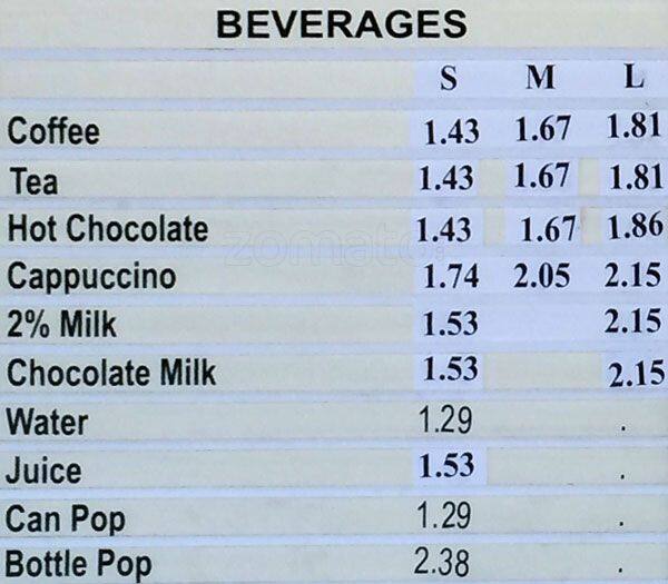 Menu at Cafe Divine, Mississauga