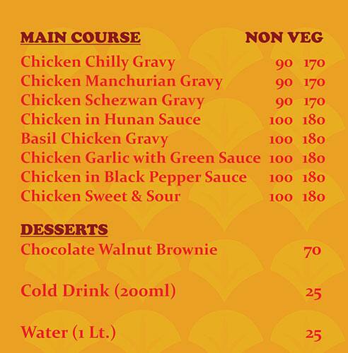 Menu at The Indian Wok, Mumbai