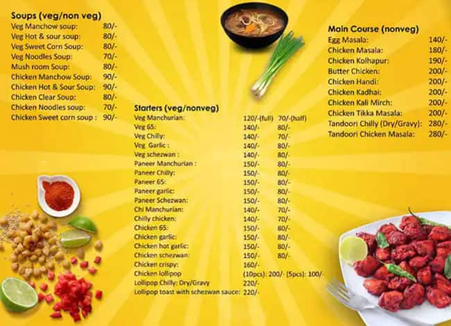 Menu of A1 Family Restaurant, Margao, Goa