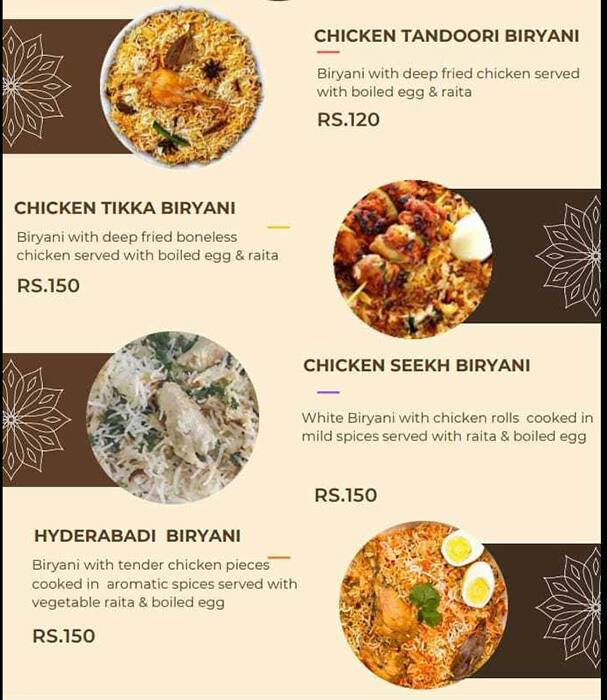 Menu of Ada - E - Khass Biryani, Malad East, Mumbai