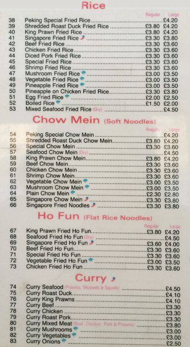 Menu at Good World restaurant, London