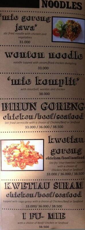 Menu at Kedai Ikan Bakar Rusun Benhil 2 restaurant, Jakarta