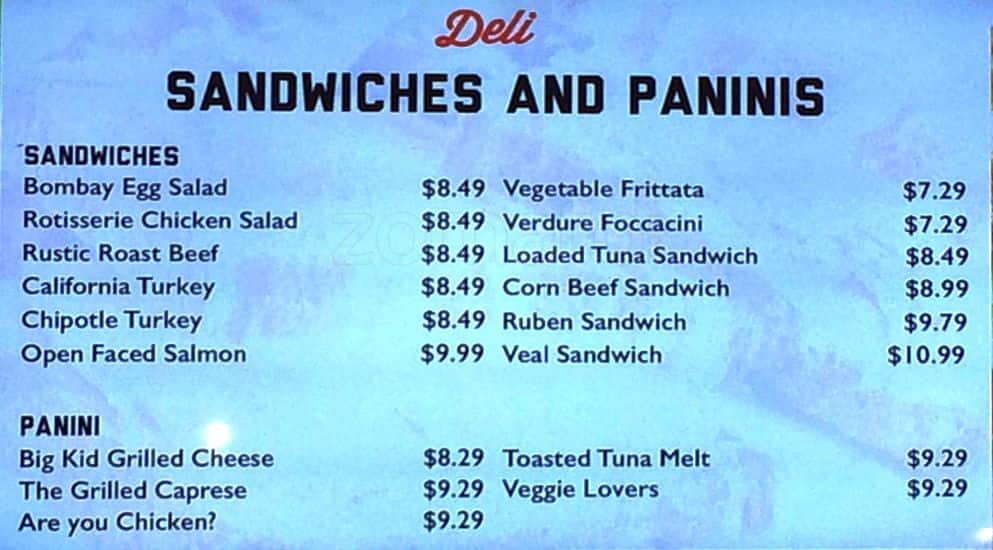 Menu at Richtree Eaton Centre fast food, Toronto