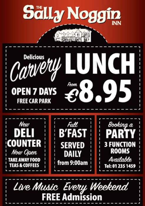 Menu at The Sallynoggin Inn pub & bar, Dublin, Sallynoggin Road