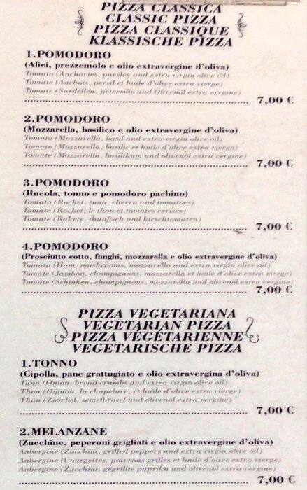Menu da Caffè Farini ristorante, Roma