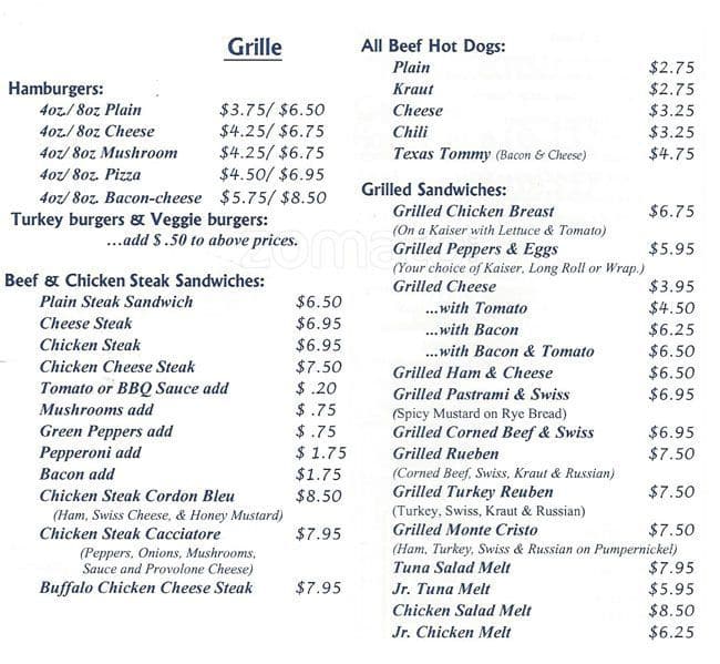 Menu at Duffy's Restaurant & Catering, King of Prussia