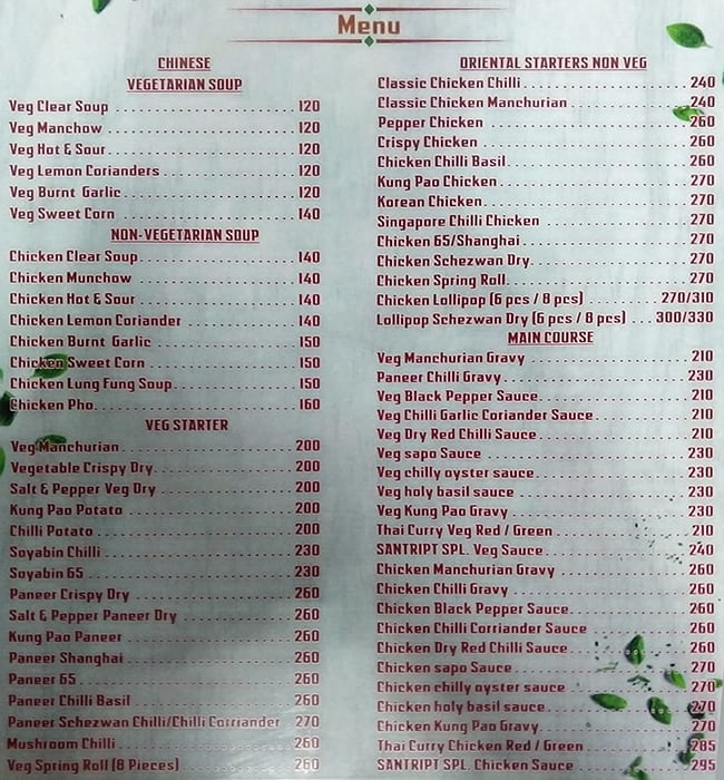 Menu of Santript Kitchen, Majiwada, Thane West, Thane