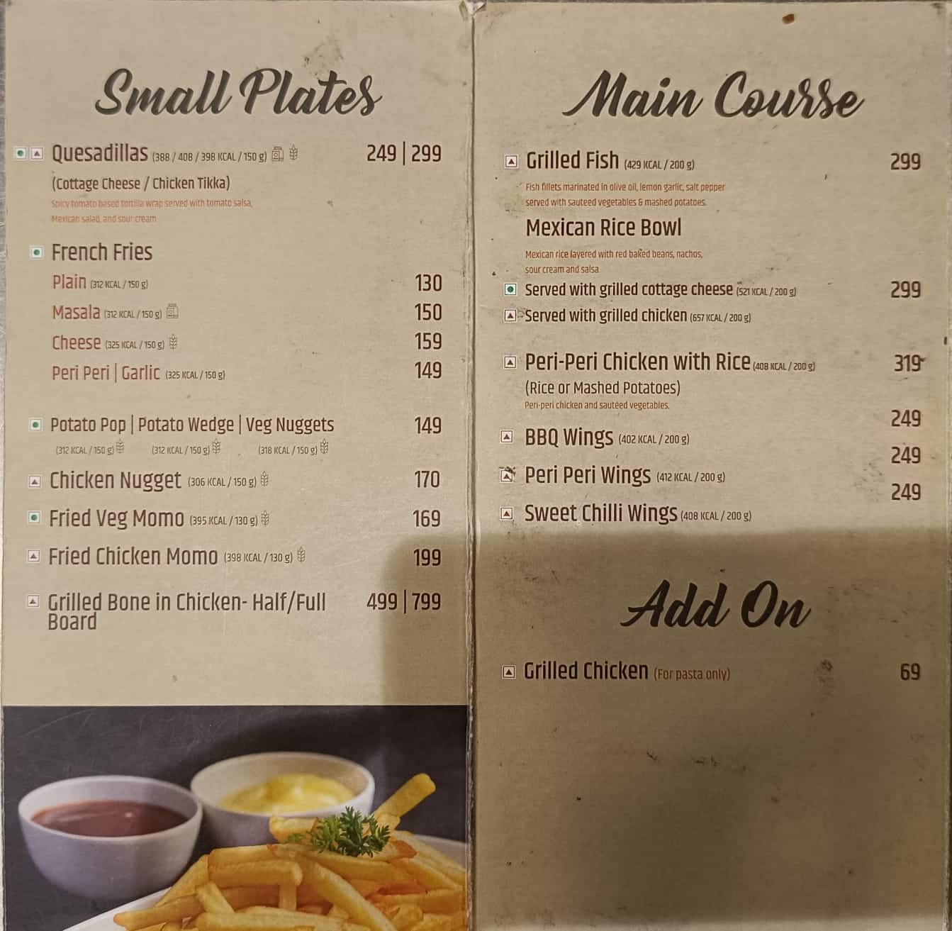 Menu of Barista Coffee, New Market Area, Kolkata