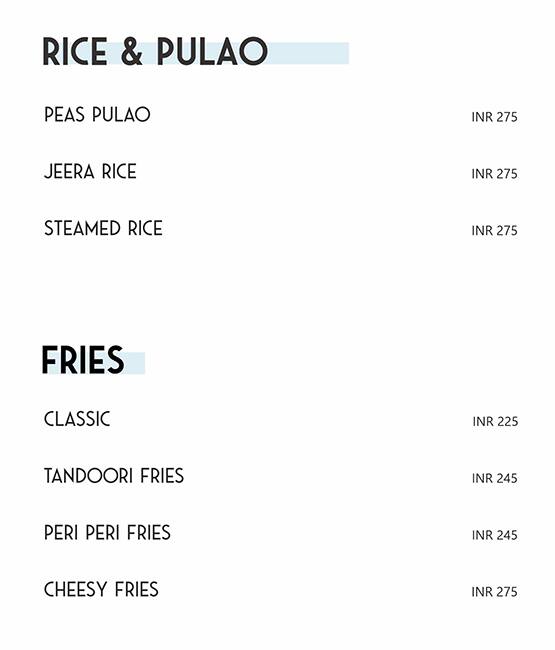 Menu at Indus Flavour Express, Delhi, 1