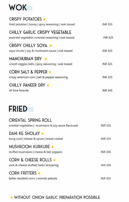 Menu at Indus Flavour Express, Delhi, 1