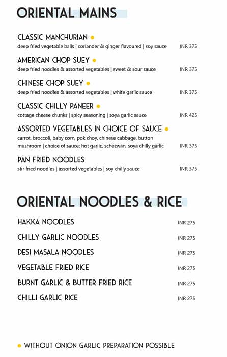 Menu at Indus Flavour Express, Delhi, 1