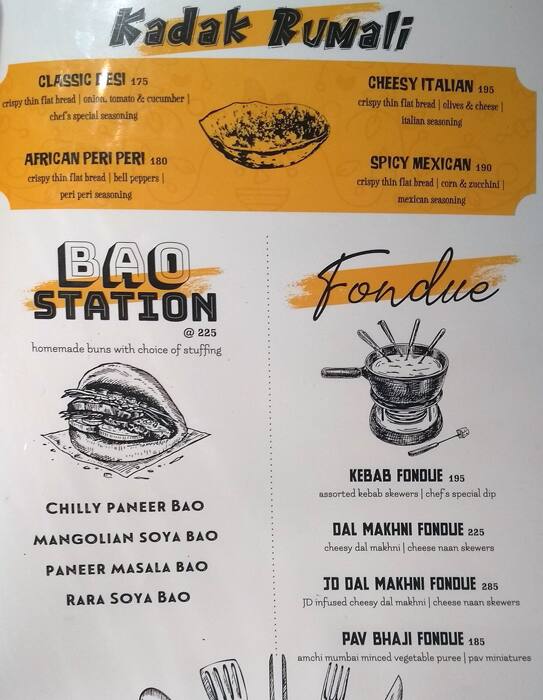 Menu at Indus Flavour Express, Delhi, 1