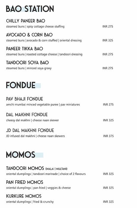 Menu at Indus Flavour Express, Delhi, 1