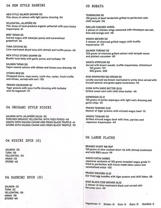 Menu at Indus Flavour Express, Delhi, 1