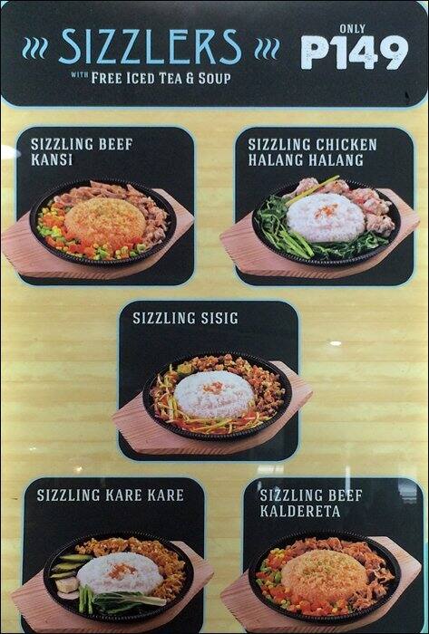 Menu at Manam Express restaurant, Makati