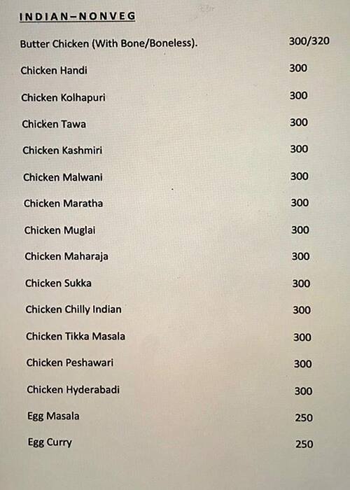 Menu at Ronaldo's Imperial Bar & Restaurant, Mapusa, Mapusa - Anjuna ...