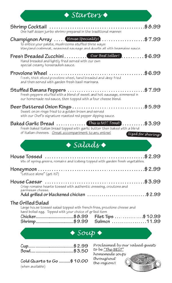 Menu at The Station Brake Cafe, Wilmerding