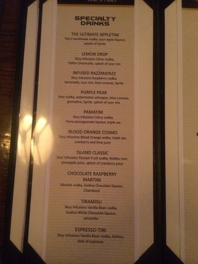 Menu at Algarve Bar and Grill, Rocky Hill