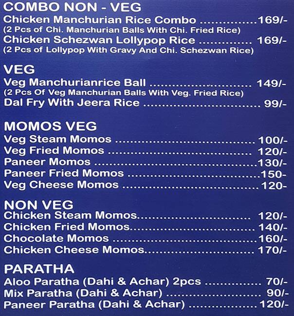 Menu of My Mother's Kitchen, Oshiwara, Andheri West, Mumbai