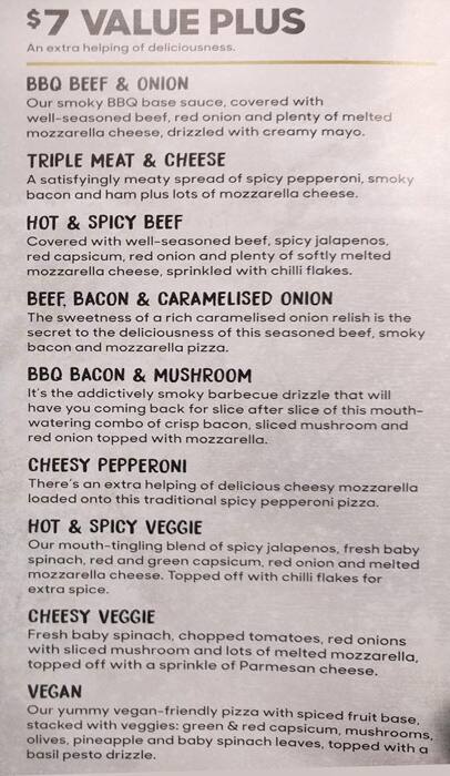 Menu at Pizza Hut Pukekohe pizzeria, Pukekohe, 35 Edinburgh St