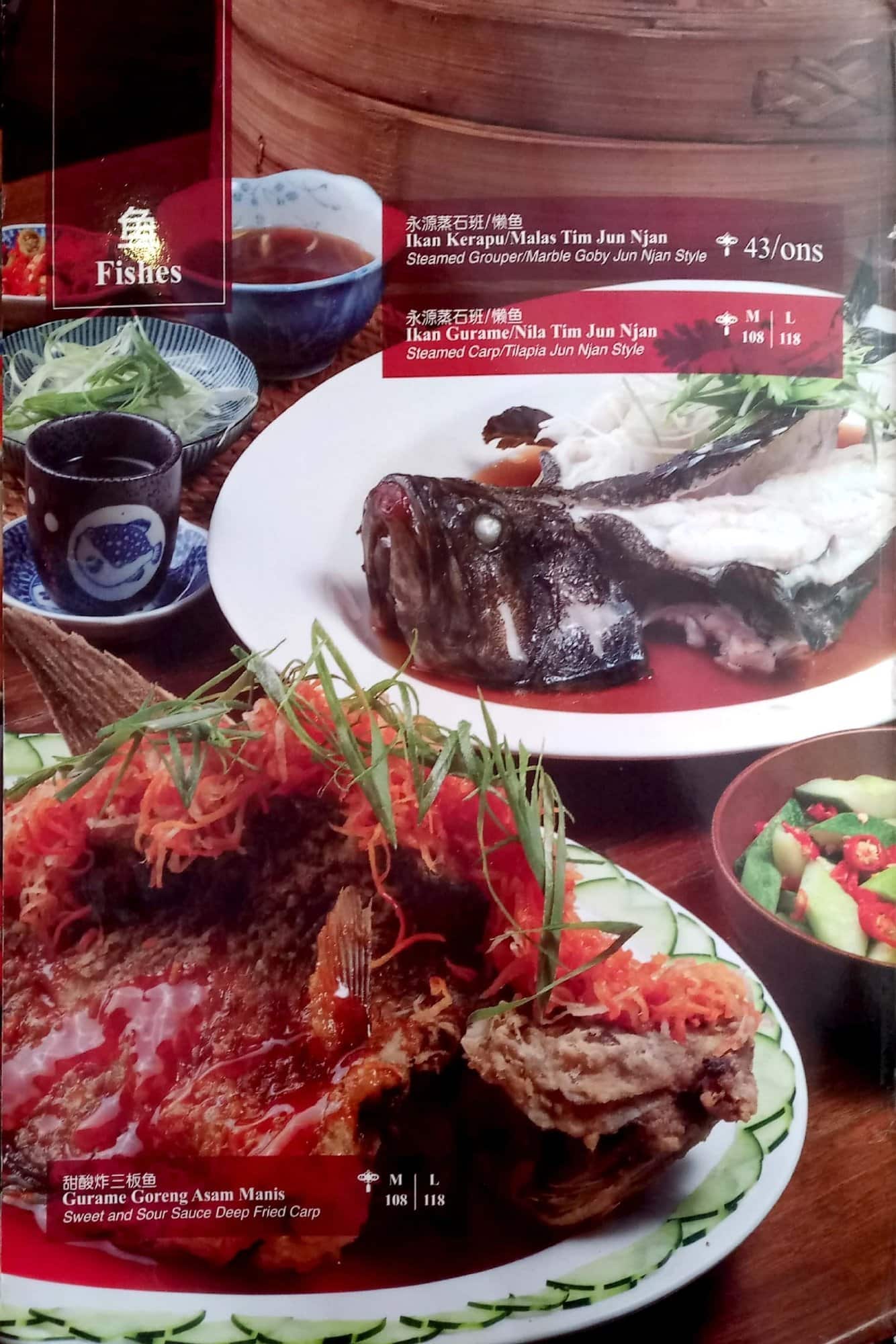 Menu at Jun Njan Restaurant, Jakarta, Jl. Batu Ceper No.69