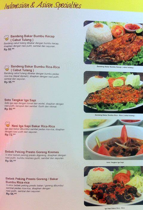 Carta de Celsius Cafe & Grill, Yakarta Oriental, Margo City Square Lantai 1