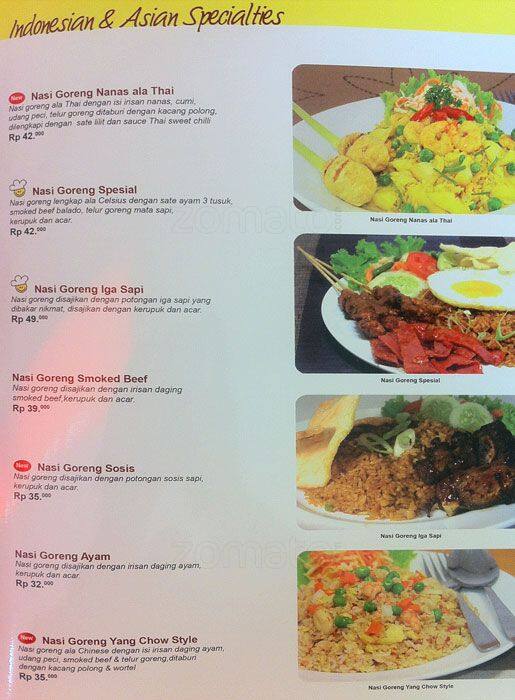 Carta de Celsius Cafe & Grill, Yakarta Oriental, Margo City Square Lantai 1