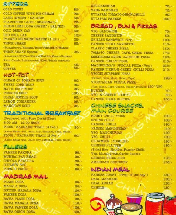 Madhurima Sweets Menu, Menu untuk Madhurima Sweets, Gomti Nagar ...