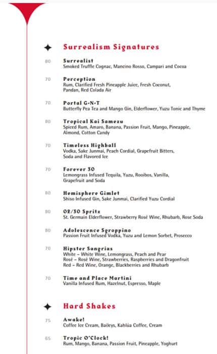 Menu at February 30 restaurant, Dubai