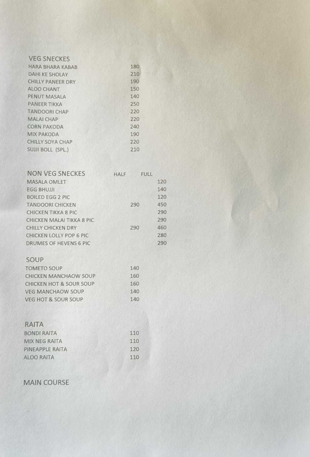 Menu of Chawla Chicken, Gamma 1, Greater Noida