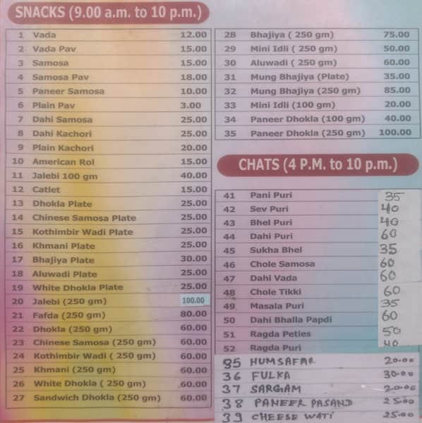 Gaurav Sweets & Namkeen Menu - Zomato