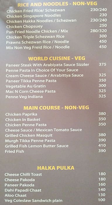 Menu at Hotel Pune Gate Garden Family Restaurant, Pimpri-Chinchwad