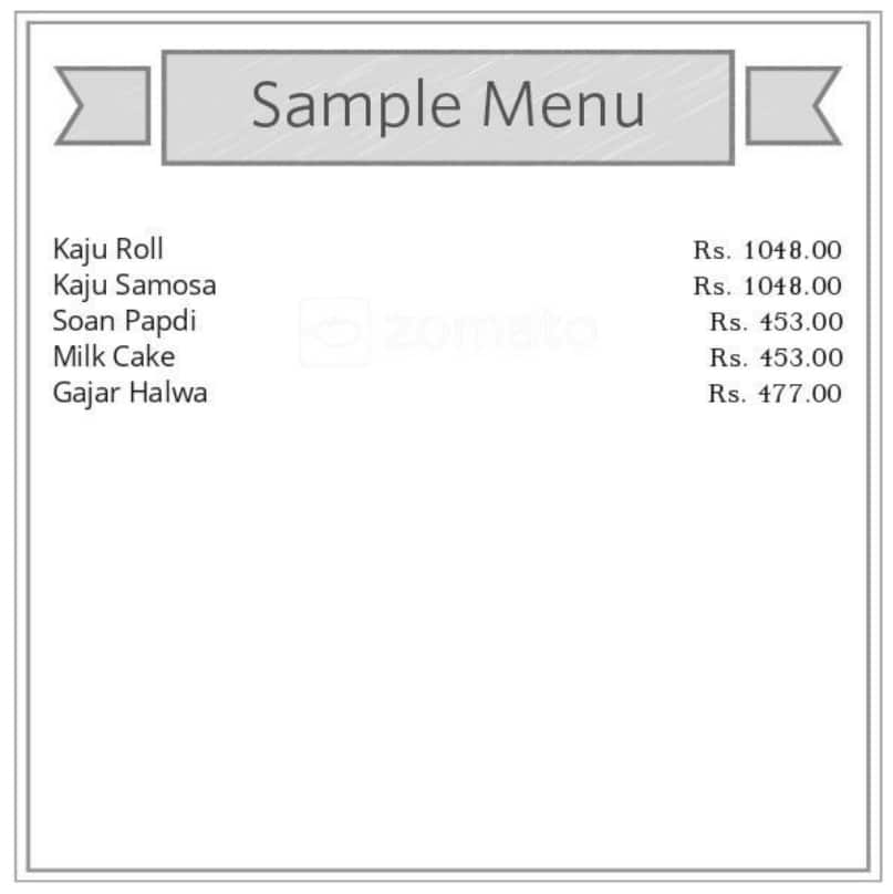Menu of Bhagat Mishthan Bhandar, Malviya Nagar, Jaipur