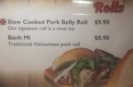 Menu at Tasty Table restaurant, Brisbane City