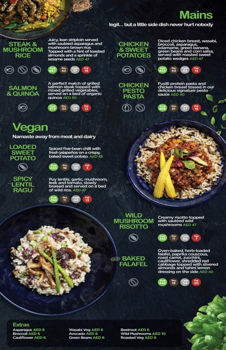 Menu at Under500 (kitopi) restaurant, Abu Dhabi