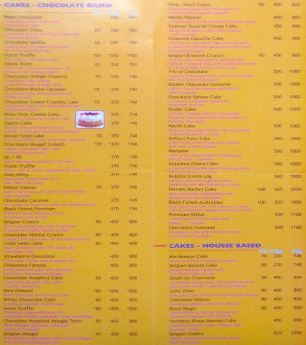 Menu at Brownie Point, Mumbai, 4